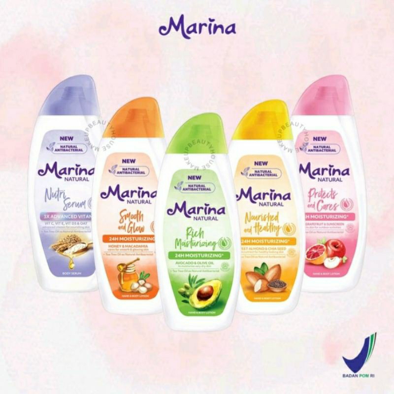 Jual Marina body lotion 195ml | 95 ml original | Shopee Indonesia