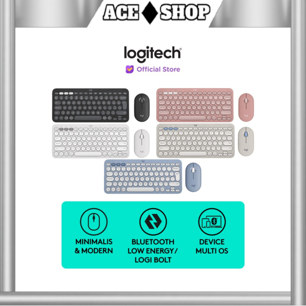 Jual Logitech Pebble 2 Combo Keyboard Dan Mouse Wireless Bluetooth Tonal Rose Shopee Indonesia