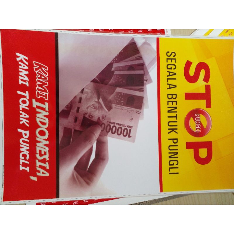 Jual Poster Stop Pungli kode 43 | Shopee Indonesia