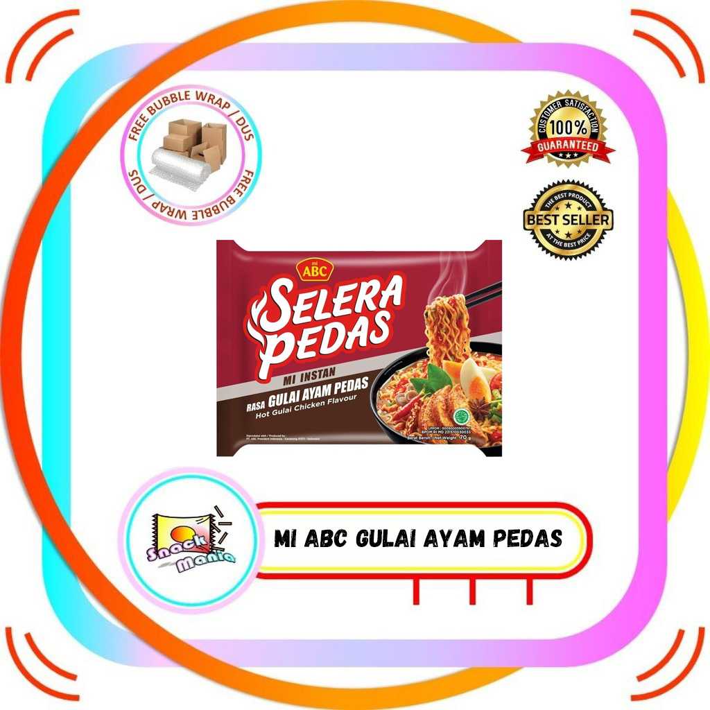 Jual Mi ABC Selera Pedas Mie Gulai Ayam Pedas 70 gr Noodle | Shopee ...