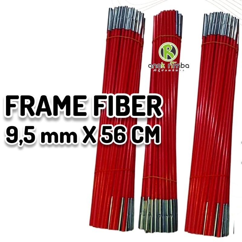 Jual FRAME FIBER 9,5 MM X 56 CM MERAH SPARE PART TENDA DOME MOLUCCAS ...