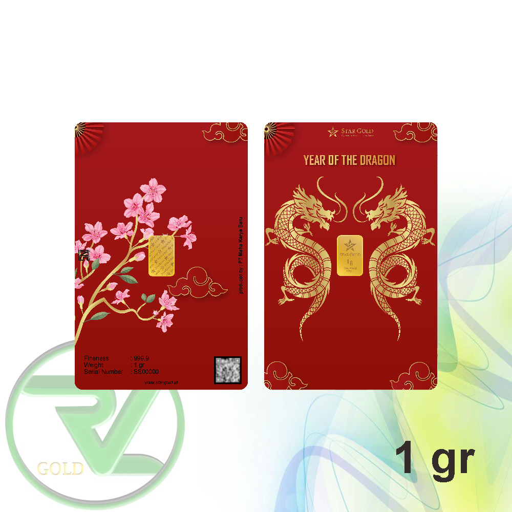 Jual Rvl Gold Logam Mulia StarGold Dragon Series 01 berat 0.1 dan 0.25 ...