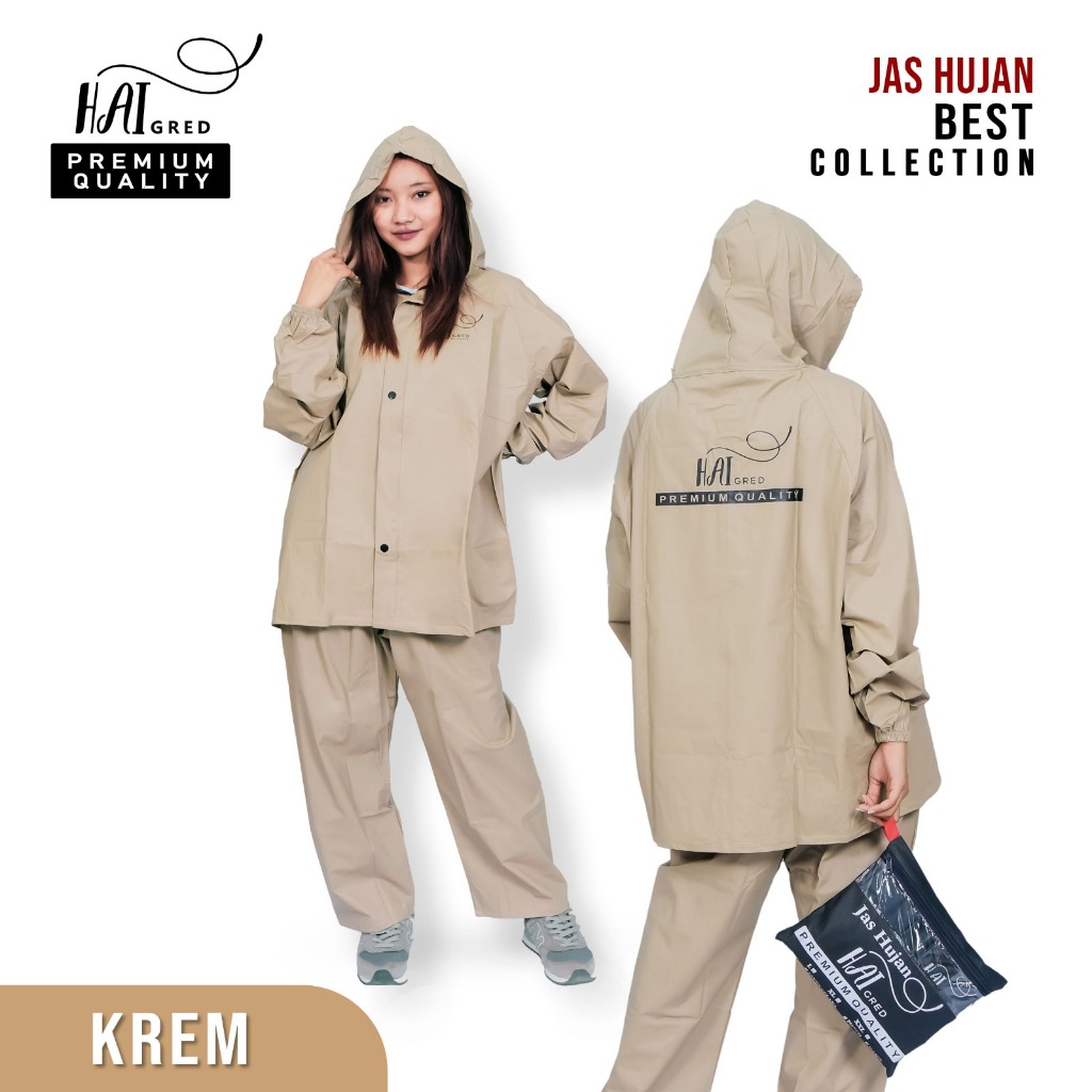 Jual jas hujan tebal dan kuat merk HAIGRED setelan pria wanita dewasa Raincoat elastis anti ...