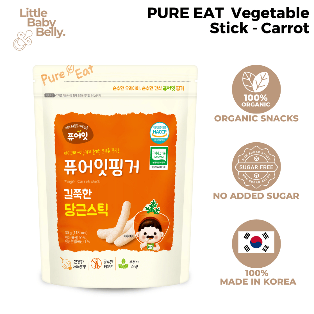 Jual Pure Eat Carrot Vegetable Sticks - Cemilan Anak-Anak dari Korea (8 ...