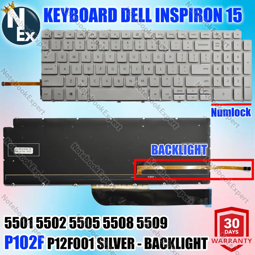 Jual KEYBOARD DELL INSPIRON 15 5501 5502 5505 5508 5509 P102F P12F001 ...
