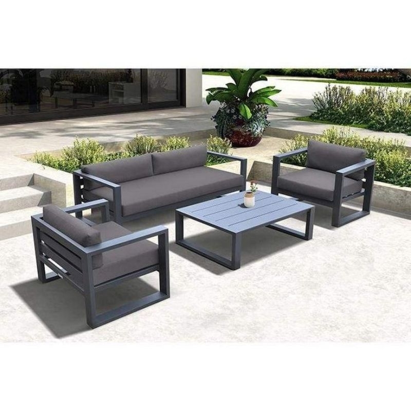 Jual SET KURSI SOFA BESI OUTDOOR MINIMALIS MODERN FORMASI 3211+ MEJA ...