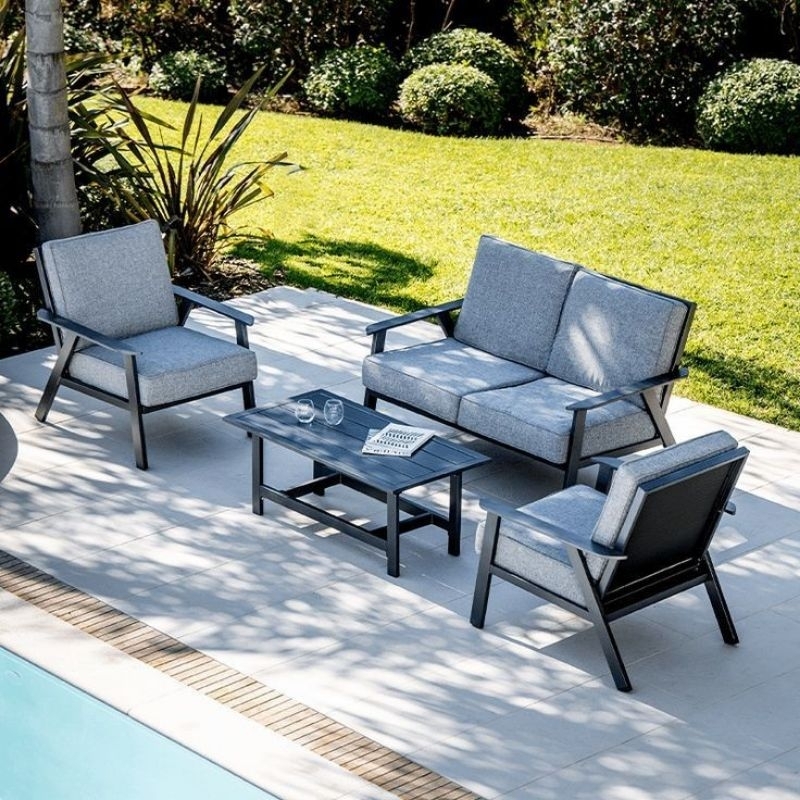 Jual SET KURSI SOFA BESI OUTDOOR MINIMALIS MODERN | Shopee Indonesia