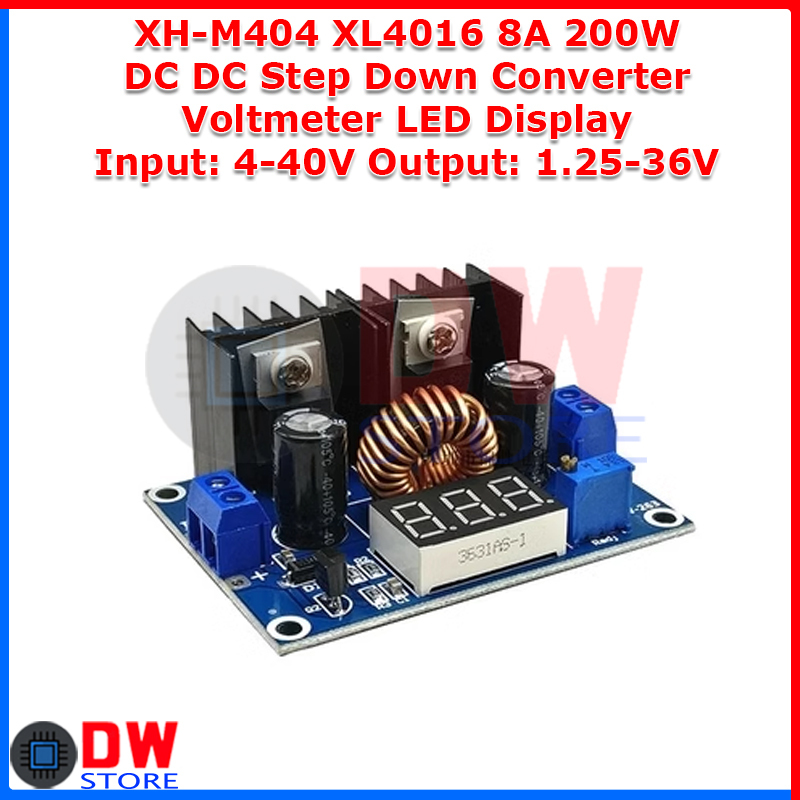 Jual 8A XL4016 XH-M404 DC-DC STEP DOWN REGULATOR VOLTAGE LED DIPSLAY | Shopee Indonesia