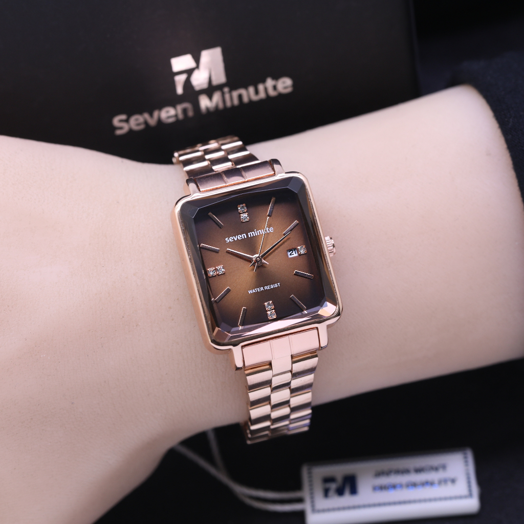 Jual SEVEN MINUTE M743 Jam tangan original wanita tahan air water resistant quartz 3d glass ...