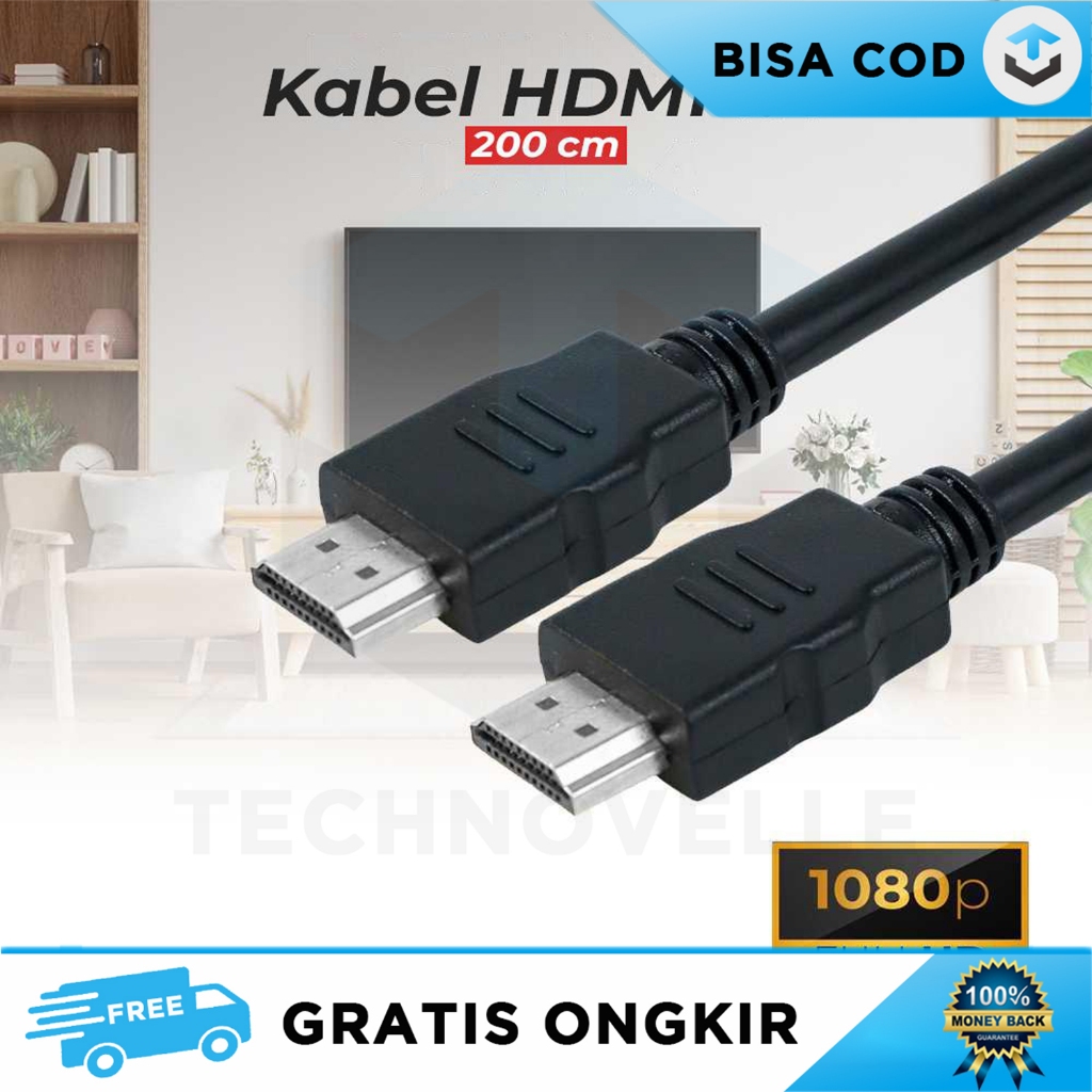 Jual CONNECTOR KABEL HDMI 1.4 LAPTOP KE PROYEKTOR 150 CM FULL HD 1080P ...