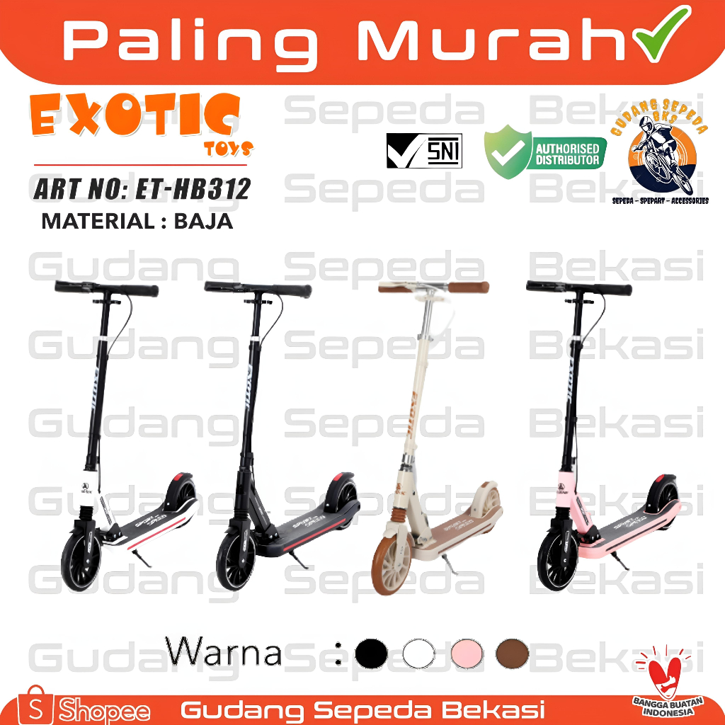 Jual TERLARISSS!!! SCOOTER OTOPED ET-HB 312 305 313 EXOTIC REM TANGAN ...