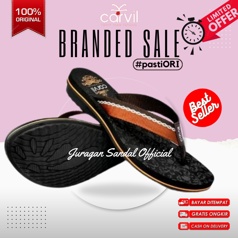 Jual Sandal Carvil Laiqa-L | Tressa-L | Rianty-L Sandal Jepit Wanita ...