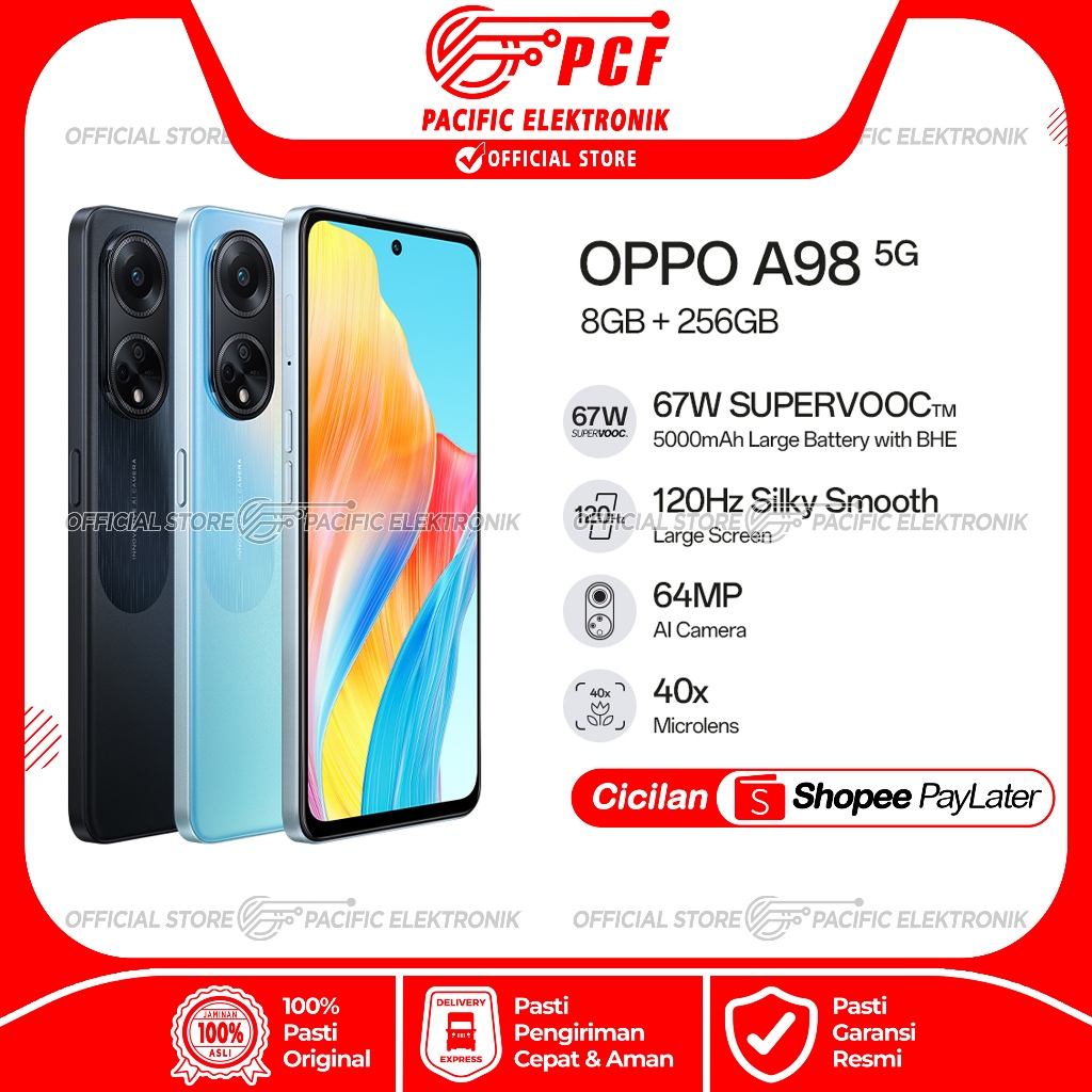 Jual Handphone Smartphone OPPO A98 5G 8GB/256GB (Garansi Resmi Oppo ...