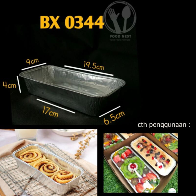 Jual CUP ALUMUNIUM PERSEGI PANJANG KOTAK PUDING PERSEGI TRAY ALUMUNIUM ...