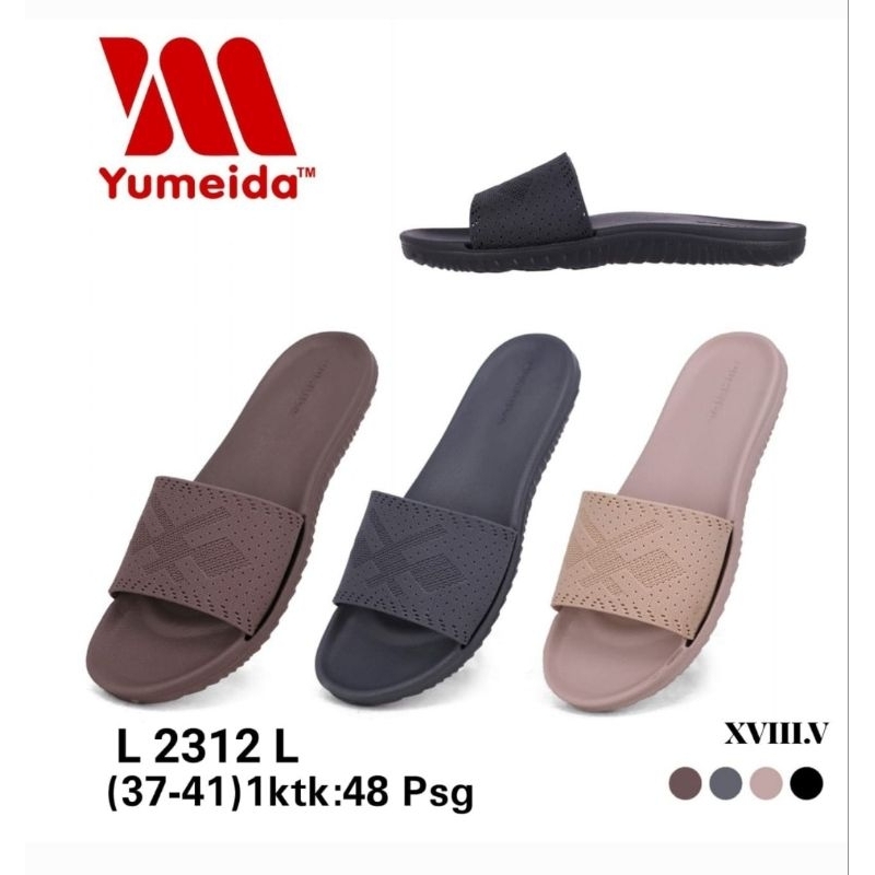 Jual SANDAL SELOP FULL KARET YUMEIDA 2312 size 37-41 | Shopee Indonesia