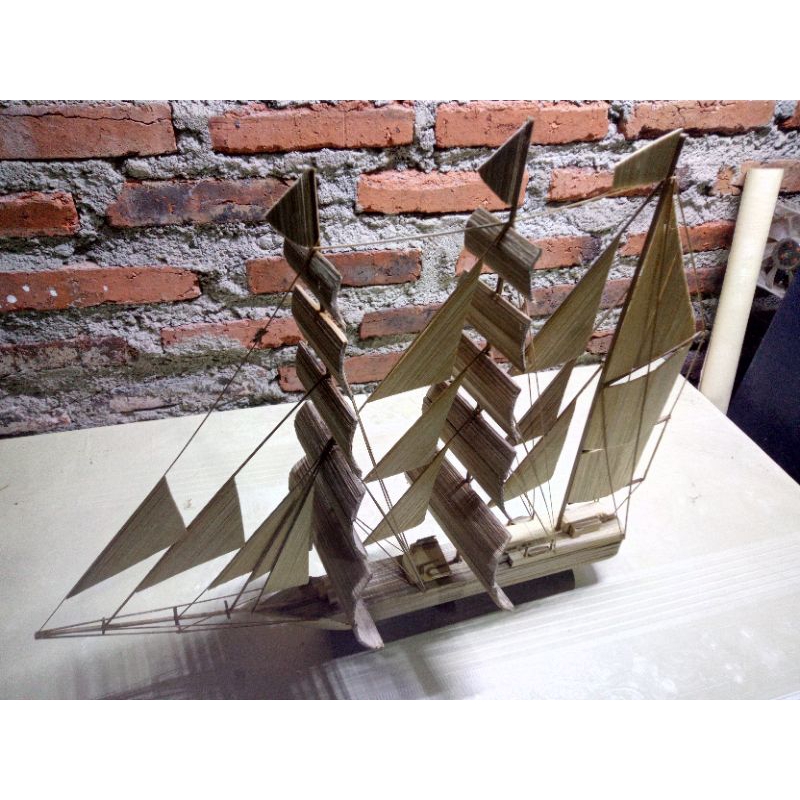 Jual Miniatur KRI Bima suci terbuat dari bambu | Shopee Indonesia