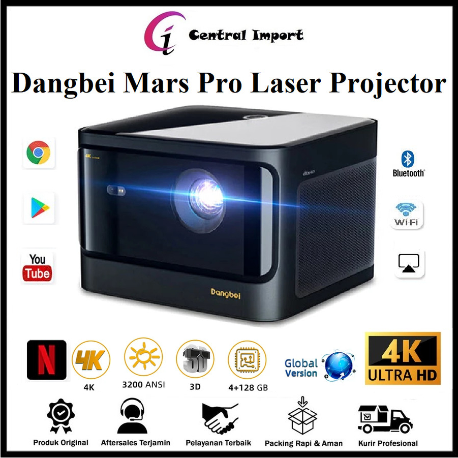 Jual Dangbei Mars Pro Laser Projector 3200 ANSI 4K Proyektor Global Version | Shopee Indonesia