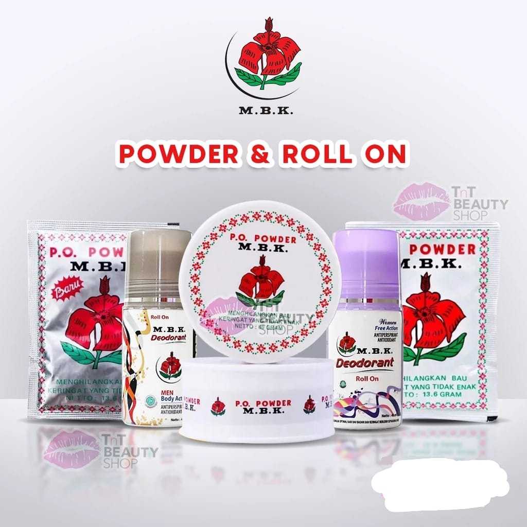 Jual Bedak MBK Powder dan Roll On / M.B.K / Deodorant / Penghilang Bau Badan | | Shopee Indonesia
