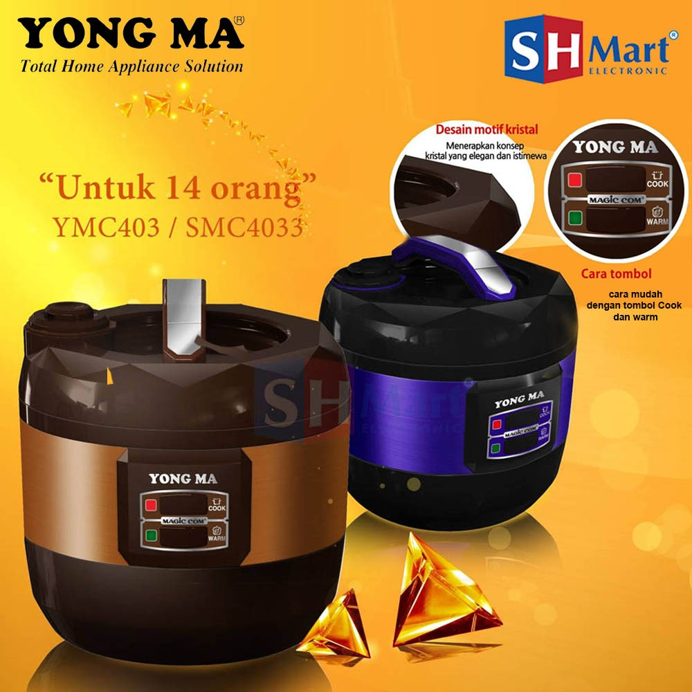 Jual RICE COOKER YONGMA KAPASITAS 2,5 LITER SMC4033 / SMC-4033 MAGIC ...