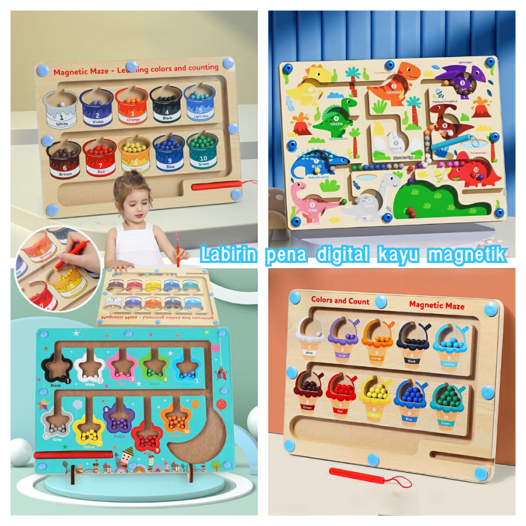 Jual [Ready]Mainan Sorting Warna Magnet Kayu Mainan edukasi anak Color ...