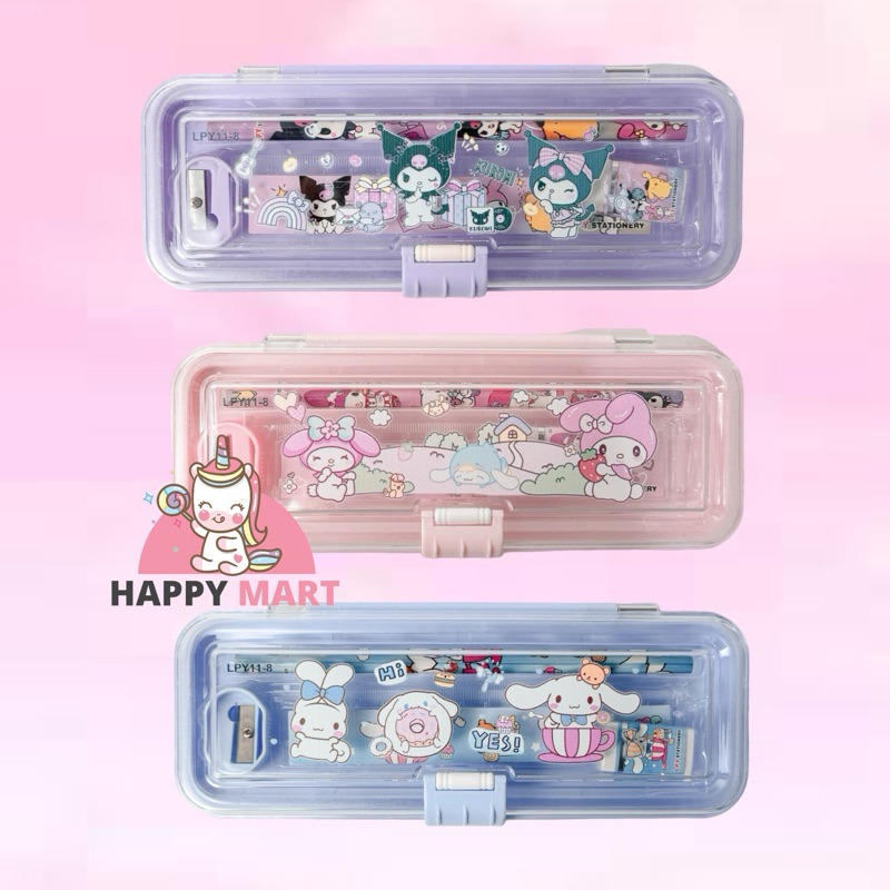 Jual kotak pensil set KLIP motif sanrio kuromi / melody / cinnamoroll | Shopee Indonesia