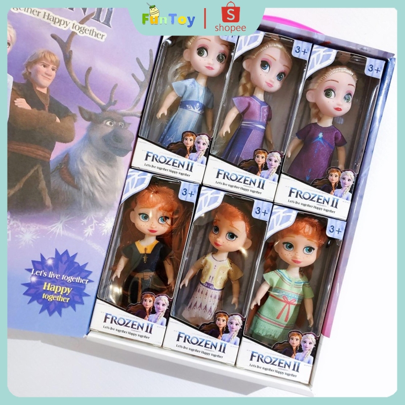 Jual FUNTOY 6 PCS/Set Set Boneka Anime Model Aksi Kartun Elsa Boneka ...