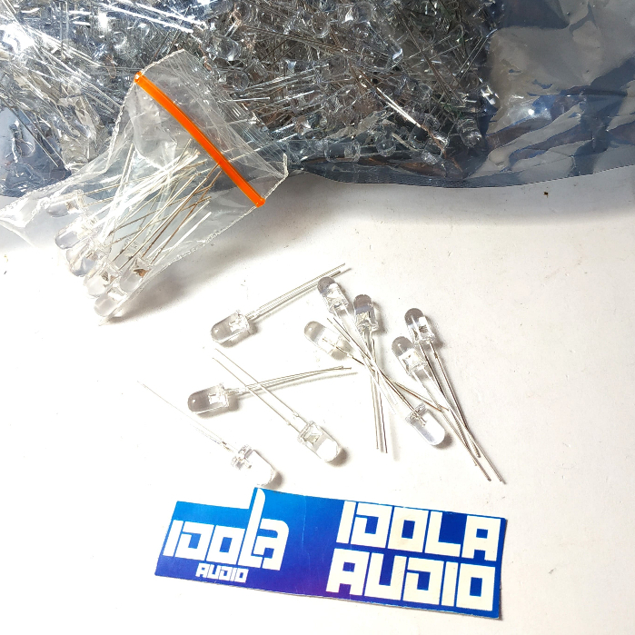 Jual (10 PCS) LED 5 mm Putih Nyala BIRU | Lampu LED Bening Kecil Biru ...