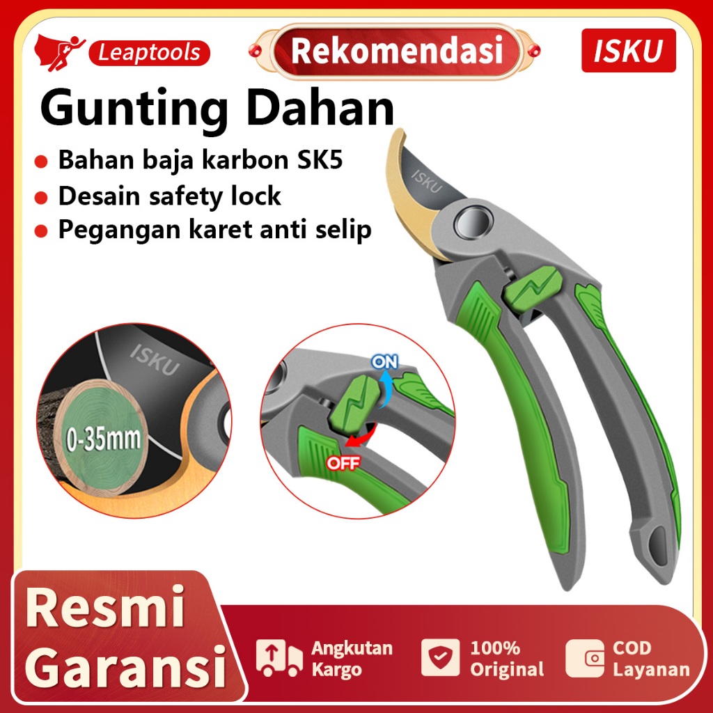Jual ISKU Gunting Dahan/Gunting Ranting Bunga Tanaman/Gunting Bonsai ...