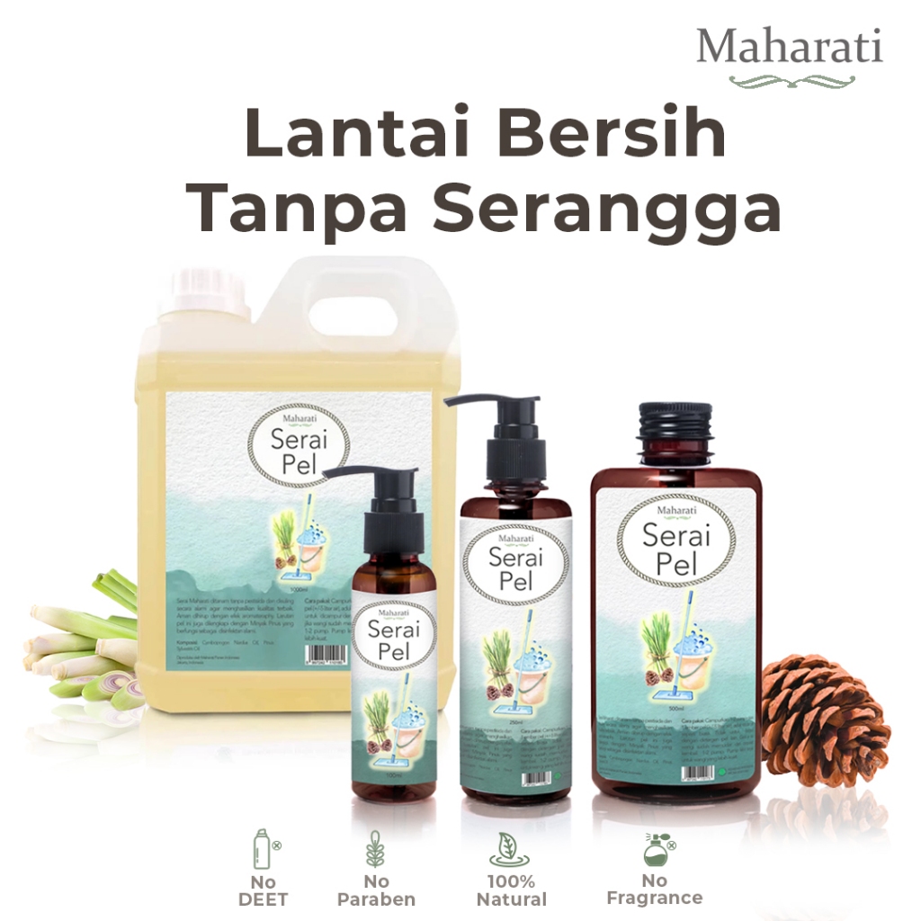 Jual Maharati Serai Pel 90 ml - 950 ml Larutan Pel Bahan Alami Anti ...