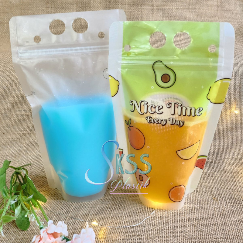 Jual Standing Pouch Matte Ziplock Kemasan Minuman Kekinian 450ml 500ml ...