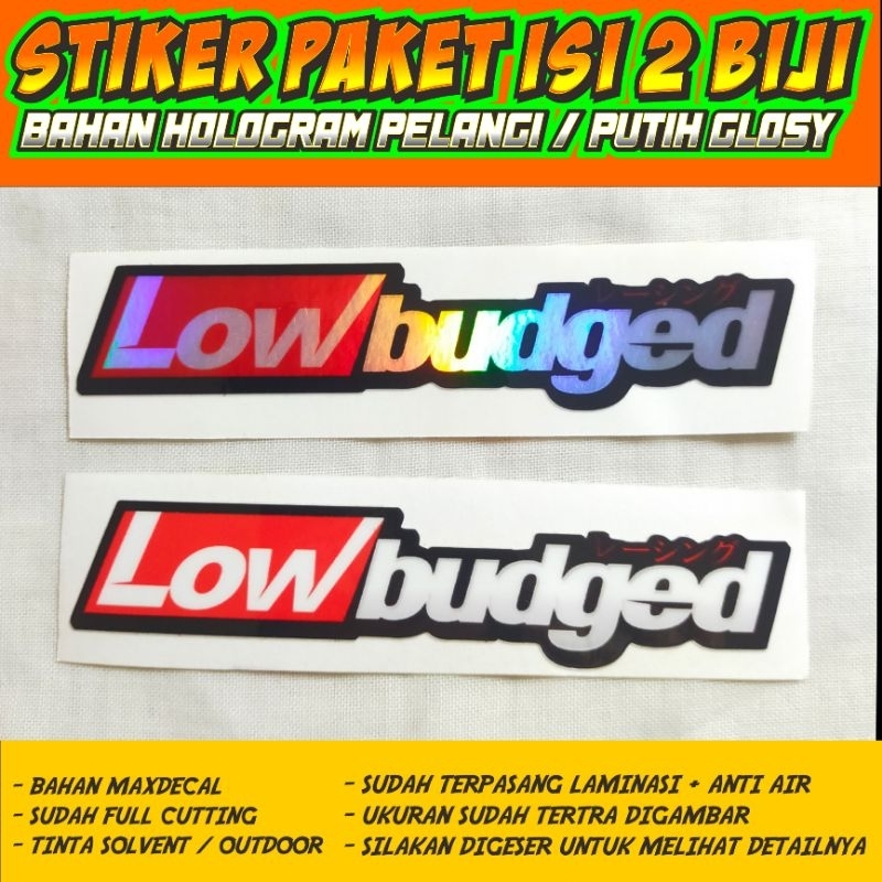 Jual stiker low budged / stiker motor / stiker mobil / stiker racing ...