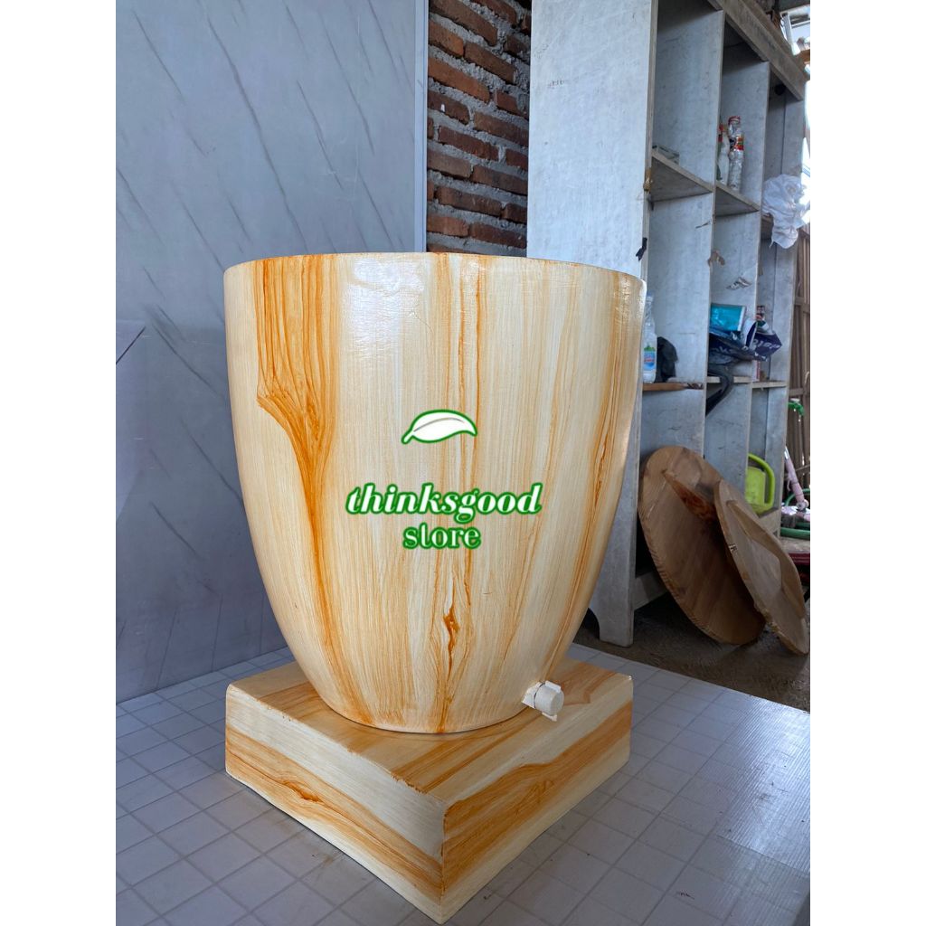 Jual BAK MANDI GENTONG AIR MINIMALIS MODEL TERASO CAPSUL TYPE 50 MOTIF ...