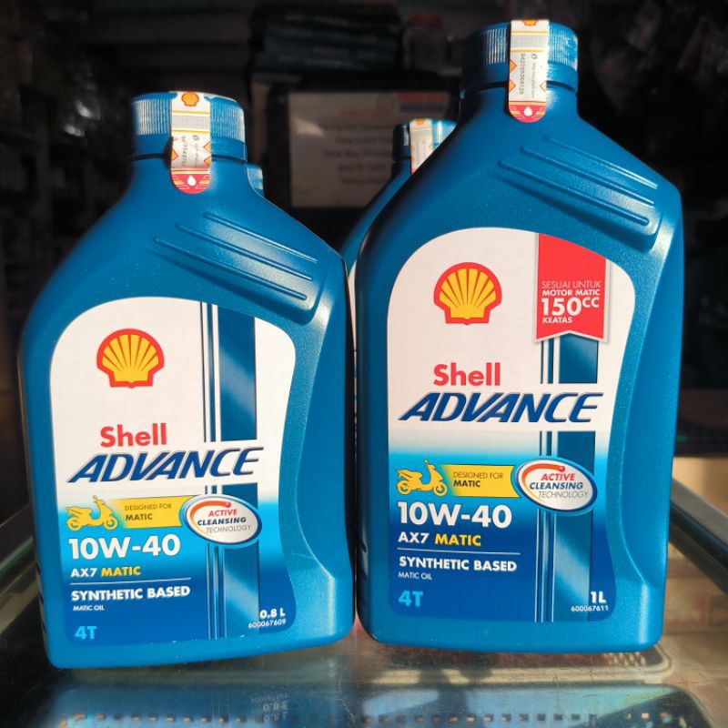 Jual OLI SHELL ADVANCE AX7 MATIC 10W-40 0.8L / OLI SHELL ADVANCE AX7 ...