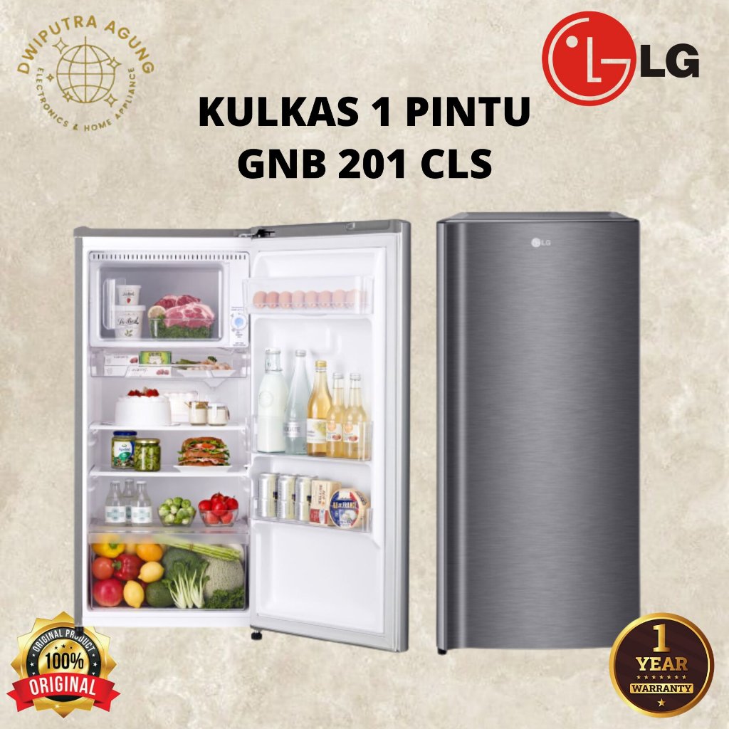 Jual LEMARI ES KULKAS LG 1 PINTU GARANSI RESMI GNB 201 CLS / GNB201 CLS ...