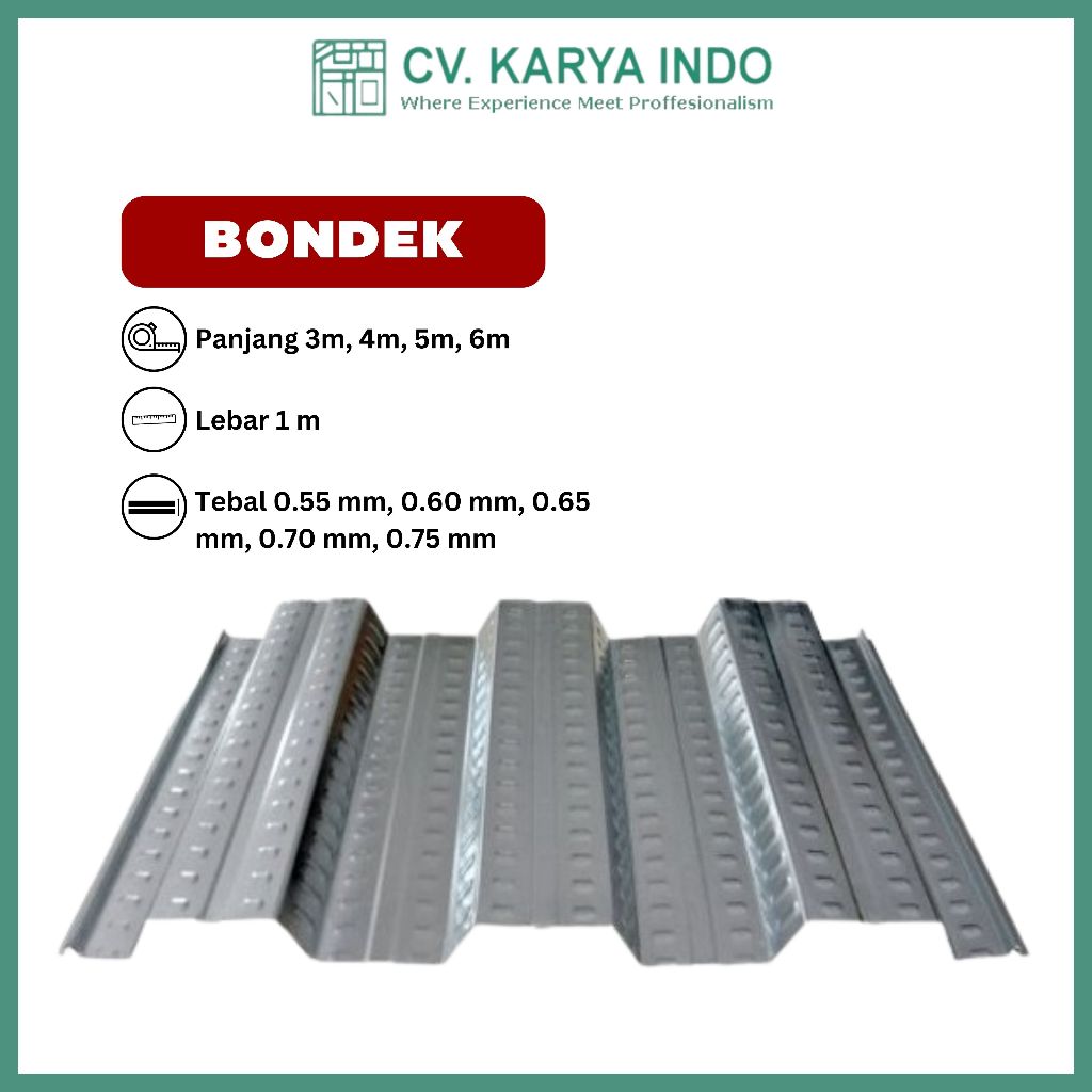 Jual BONDEX / BONDEK / BONDECK/ FLOORDECK UKURAN 6 METER | Shopee Indonesia