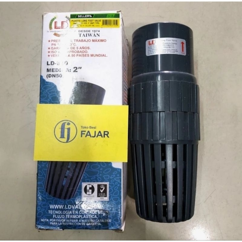 Jual Foot valve klep bawah pompa air pipa hisap PVC 2 inchi taiwan ...