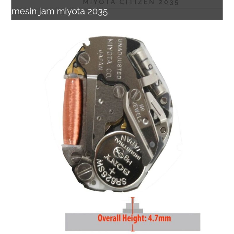 Jual Mesin Jam Tangan Miyota 2035 polos original | Shopee Indonesia