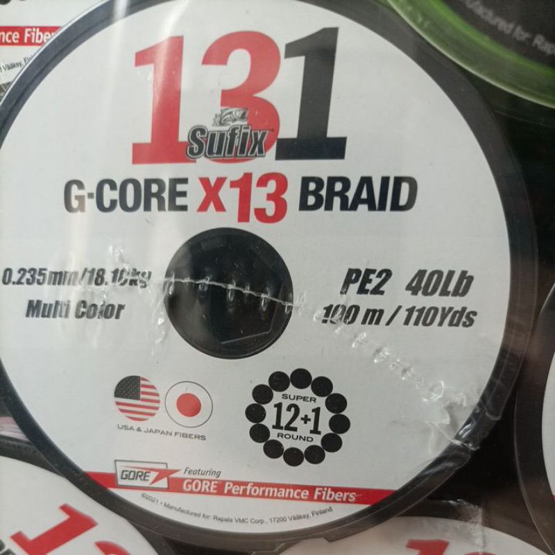 Jual SENAR PE SUFIX 131 PREMIUM LINE GORE X13 BRAID MULTICOLLOR ...