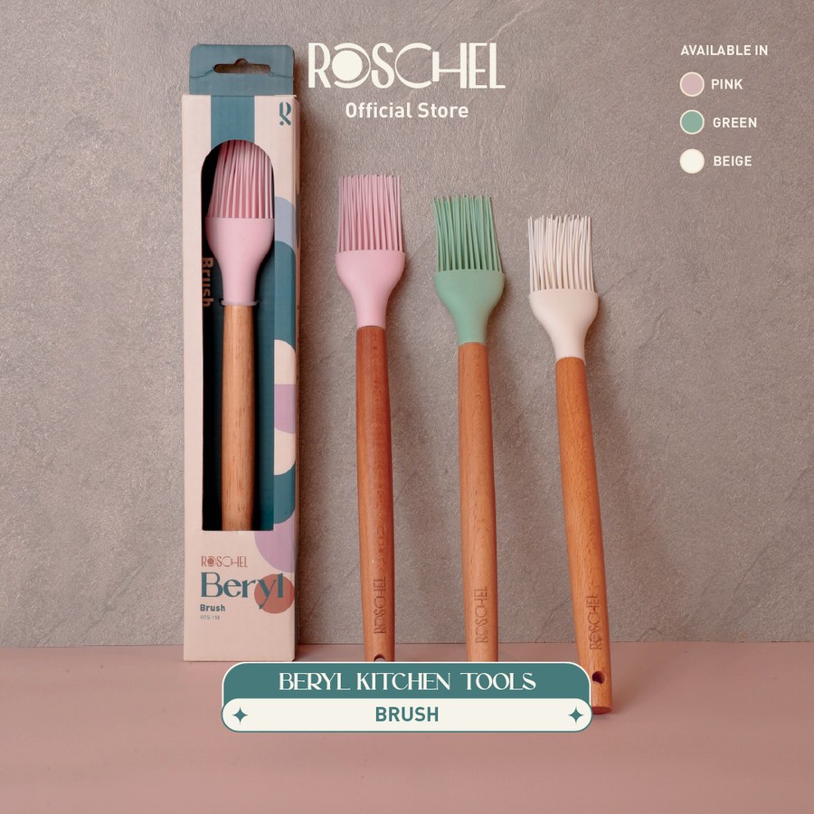 Jual Brush Silicon Roschel Beryl Utensile Kuas Kue Roti Mentega RTS-118 ...