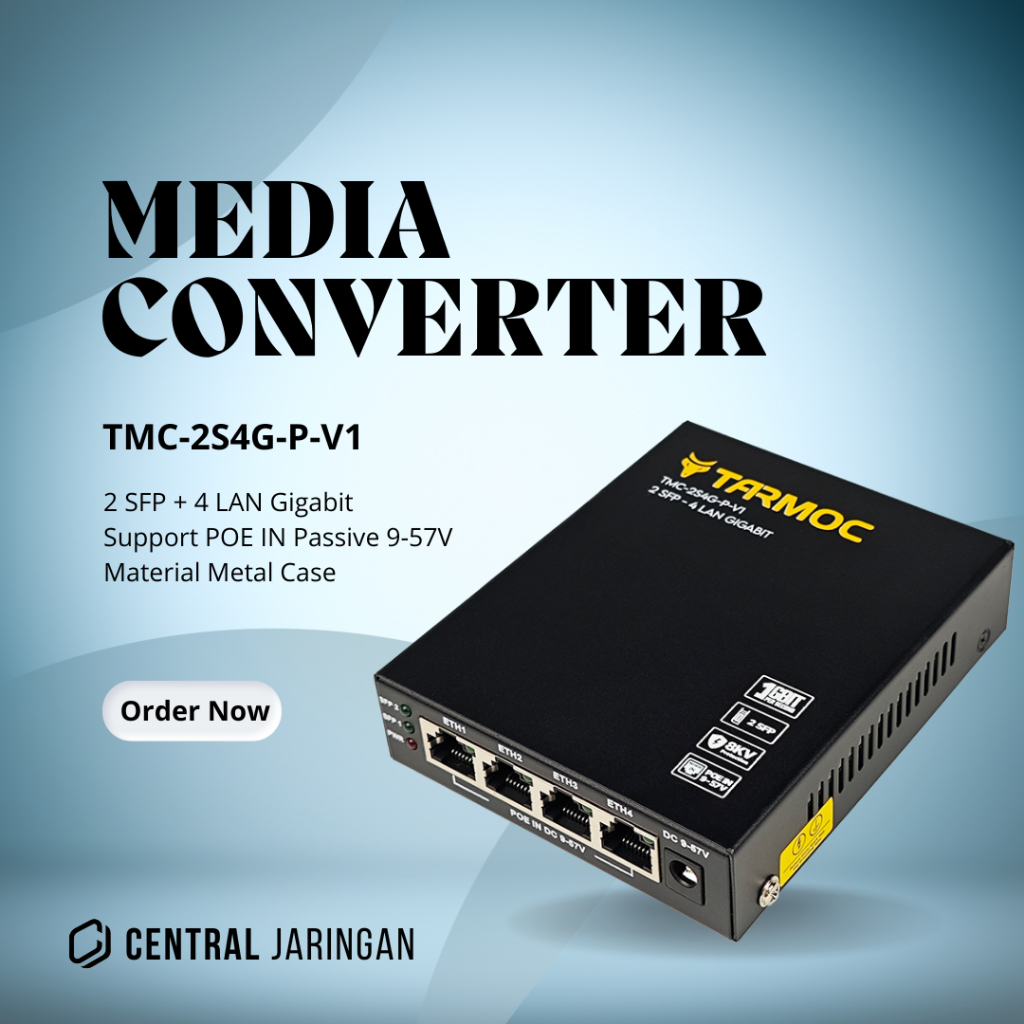 Jual Ethernet Fiber Switch 2 SFP 4 LAN Gigabit | Media Converter FO | Shopee Indonesia