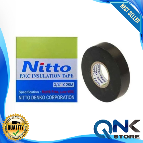 Jual Lakban Hitam Solatip Hitam Isolasi Listrik Nitto PVC Insulation Tape Nitto Hitam | Shopee ...