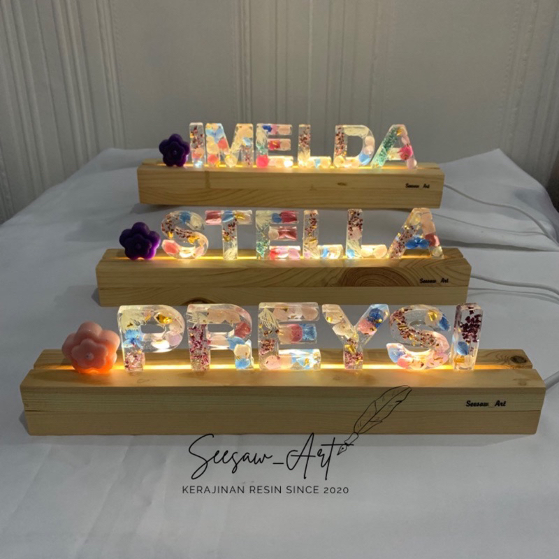 Jual DRY FLOWER LAMP tinggi 8cm | Lampu tidur hias | Seesaw_art | Lampu ...