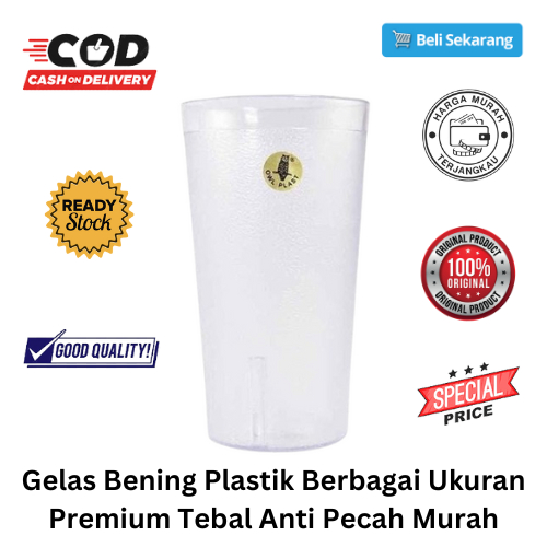 Jual [BISA COD] DISKON Gelas Bening Plastik Berbagai Ukuran Premium ...