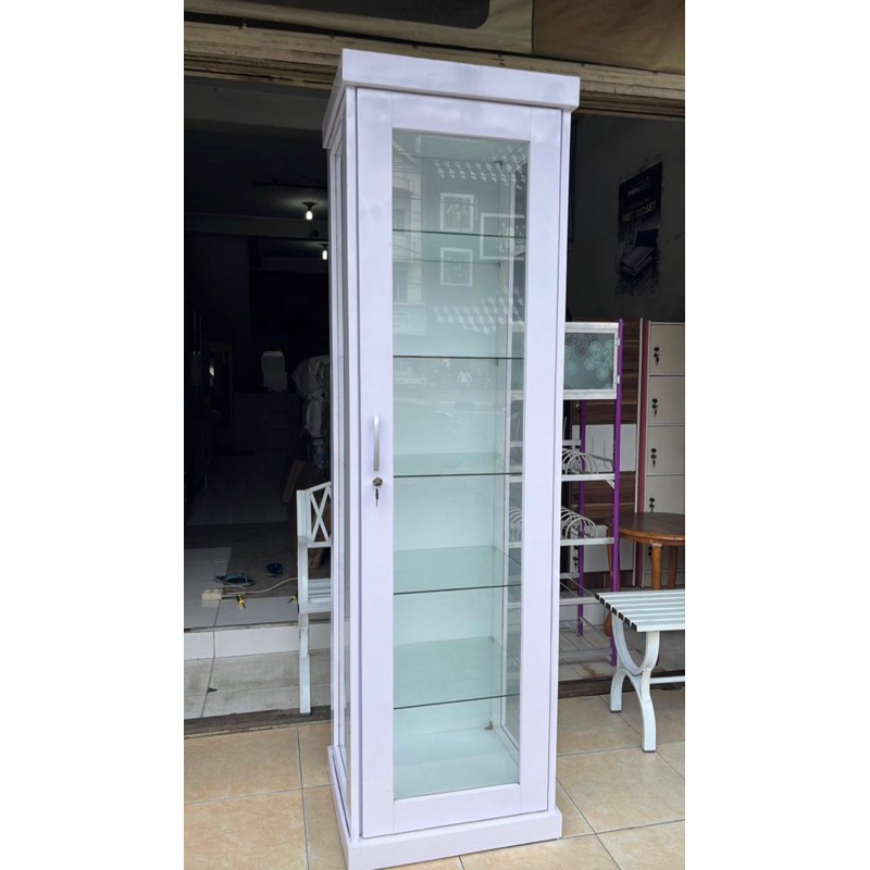 Jual Lemari Hias HPL Kristal Kaca 1 Pintu | Shopee Indonesia
