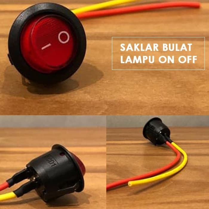 Jual Saklar Switch Tombol BULAT On Off LED Motor Mobil Truk Lampu ...