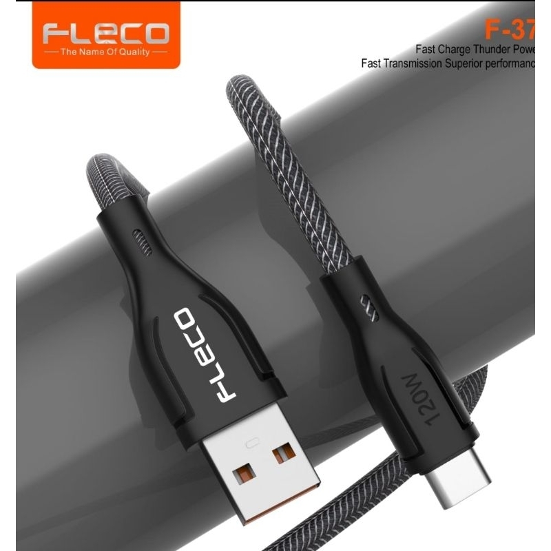 Jual NEW CABLE Kabel data FLECO Type C fast charging 3.1A Micro USB ...