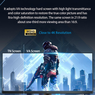 Jual SUIRGE Monitor 34 inch 165Hz High Refresh Rate 4K UHD VA Panel ...