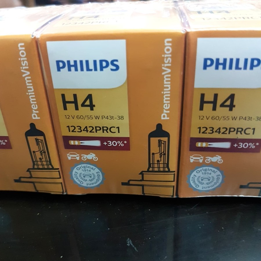Jual Bohlam philips H4 12v 60/55W P43t-38 lampu depan mobil | Shopee Indonesia