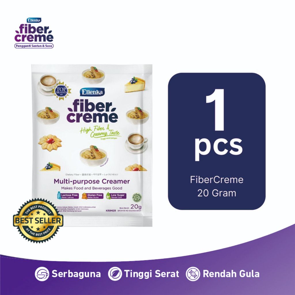 Jual FiberCreme Sachet 20 gr / Fiber Creme Ellenka 20 gr high fiber ...