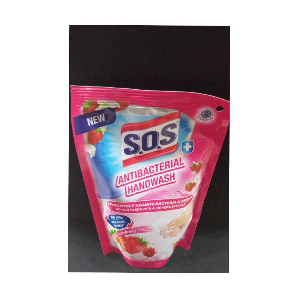 Jual SOS ANTIBACTERIAL HANDWASH STRAWBERRY FLORAL 300ML | Shopee Indonesia